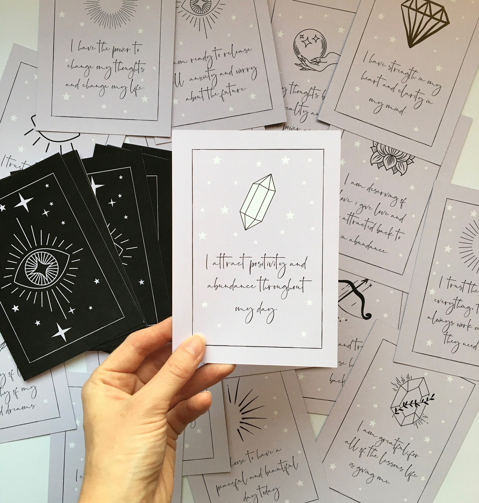 Printable Positive Daily Affirmation Cards Pack of - Etsy
