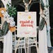 Colourful Retro Wedding Sign, Vintage Wedding Welcome Sign, 70s Wedding ...
