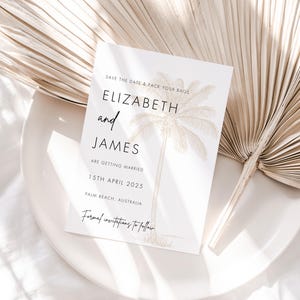 Tropical Wedding Invitations, Palm Tree Wedding Invitations, Tropical ...