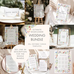 Wildflower Seating Chart, Flowery Wedding Seating Sign, Boho Wedding ...