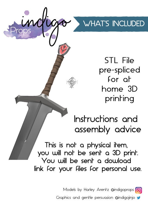 FFXVI Protagonist Sword and Emblem Stl 3D Print Files, FFXVI ...