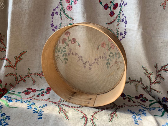 Vintage Grain Sifter Flour Sifter Round Bentwood Sieve | Etsy