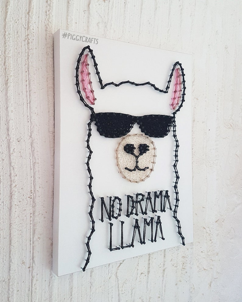 No Drama Llama No Probllama String Art Funny Wall Art - Etsy