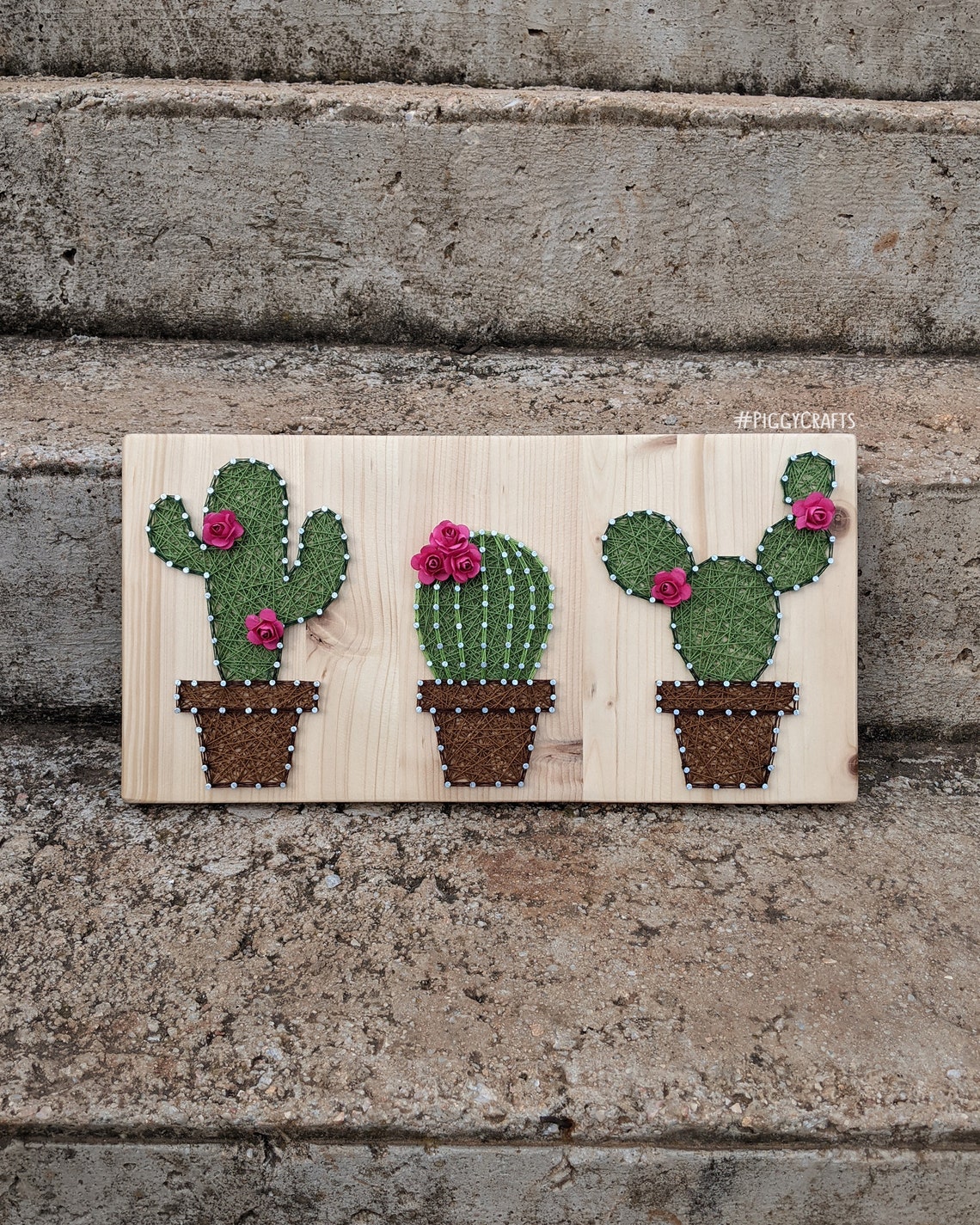 Cactus String Art Cacti Succulent Art Wall Decoration - Etsy