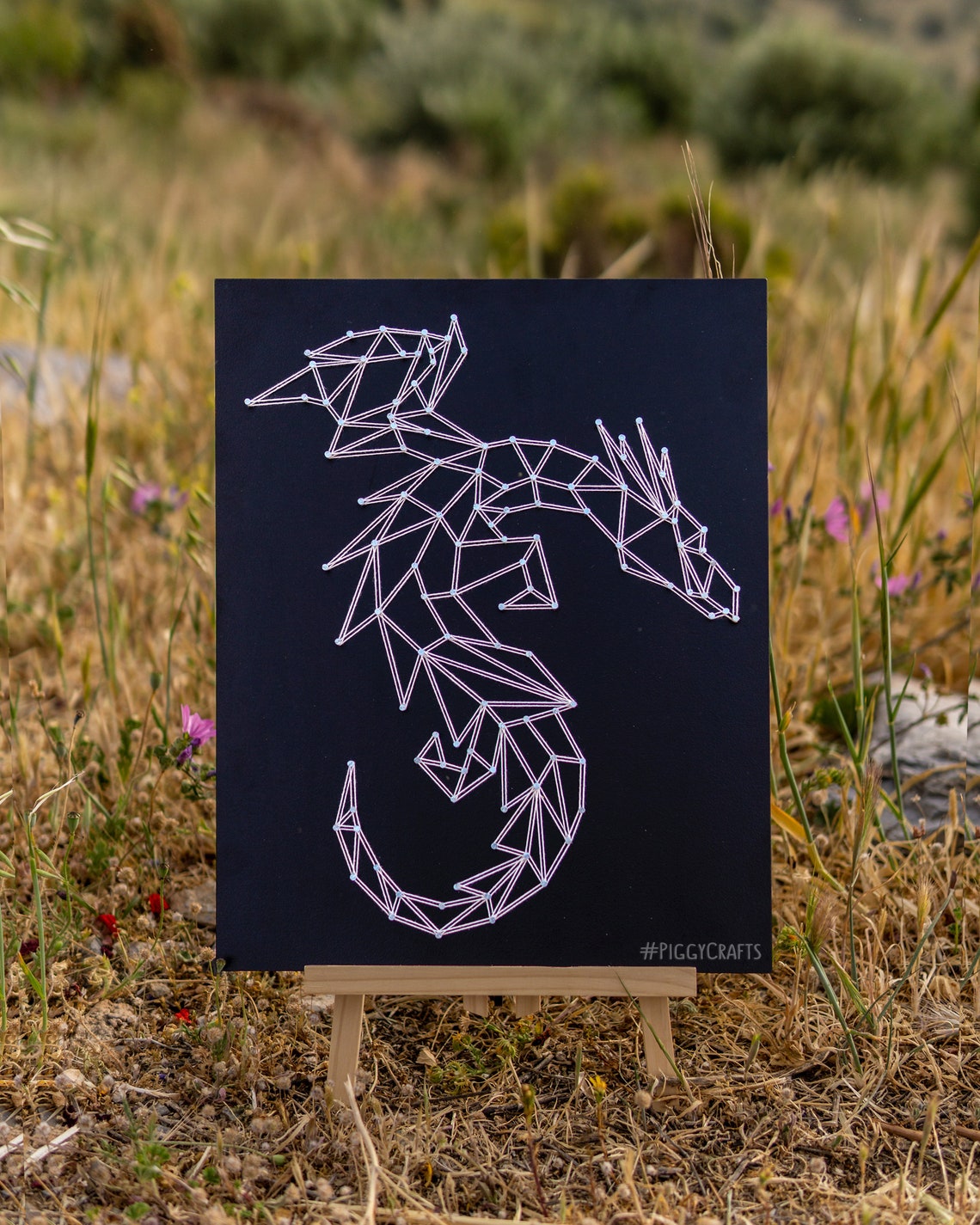 Polygon Dragon String Art Geometric Art Minimal Black - Etsy Canada