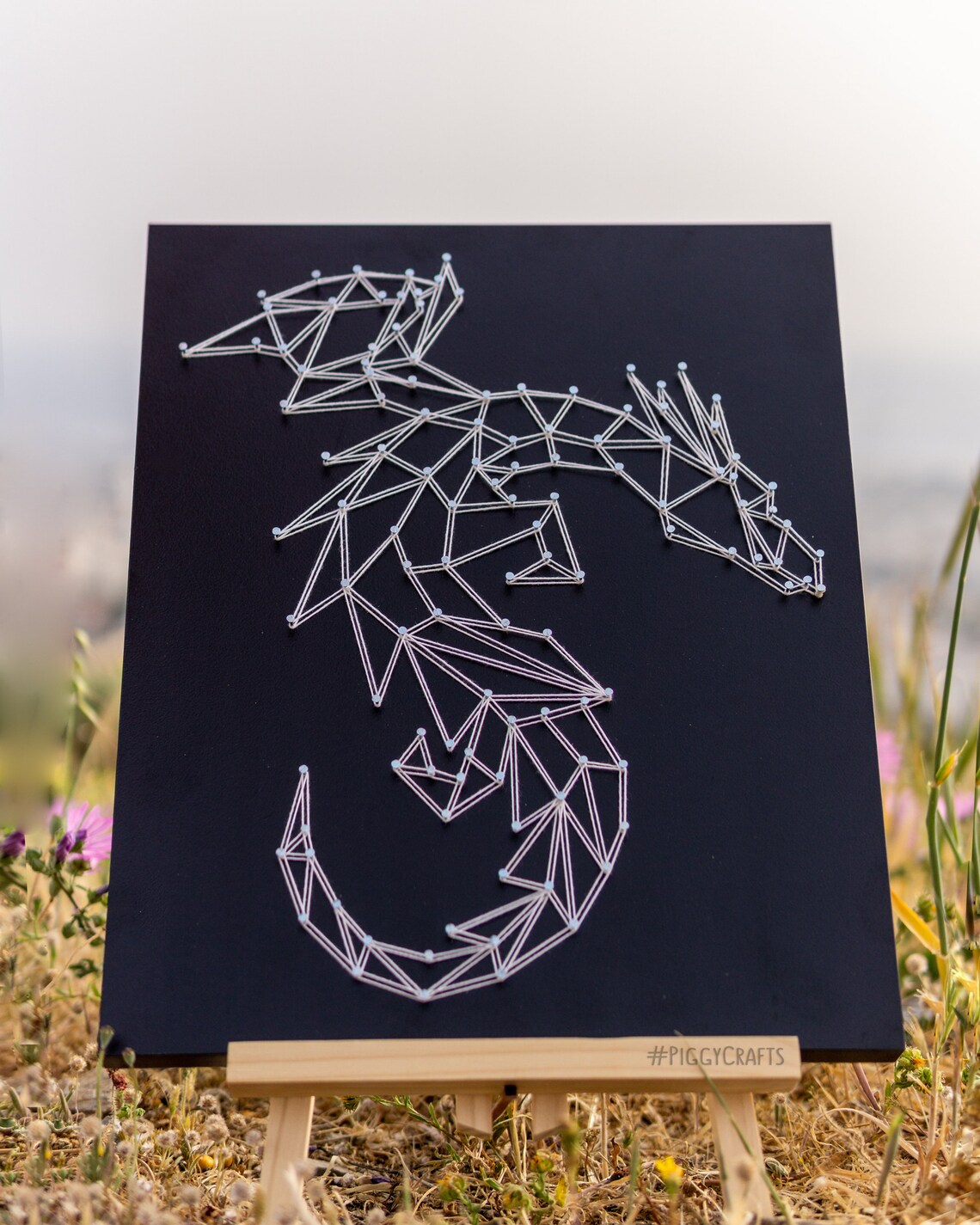 Polygon Dragon String Art Geometric Art Minimal Black - Etsy Canada