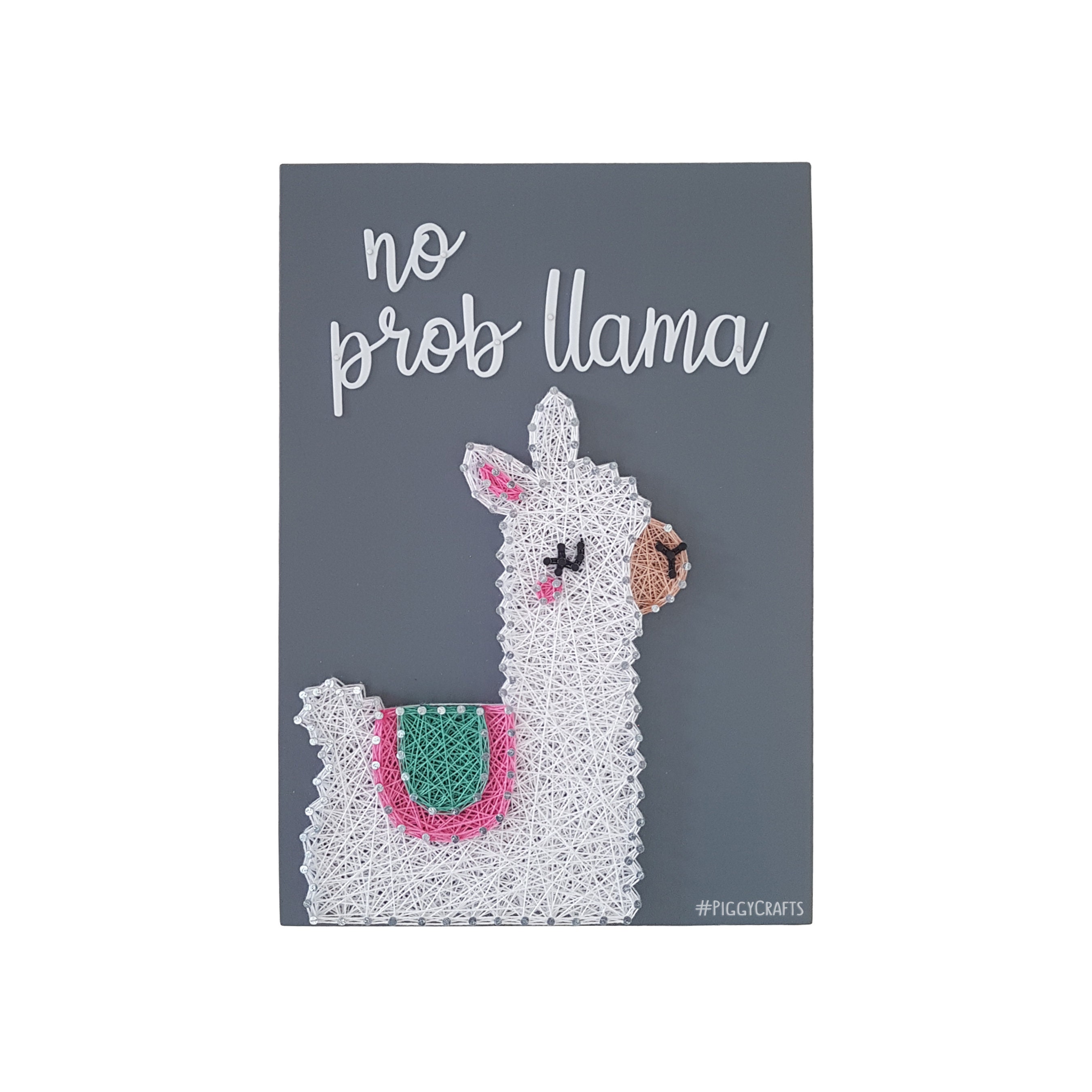 No Probllama String Art Llama No Problem Cute Art - Etsy