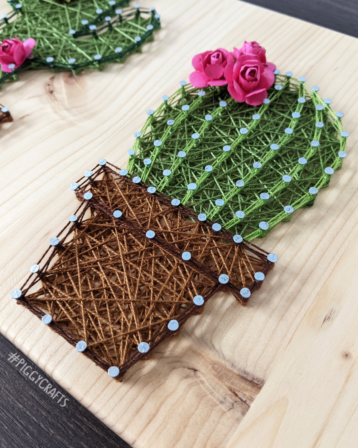 Cactus String Art Cacti Succulent Art Wall Decoration - Etsy