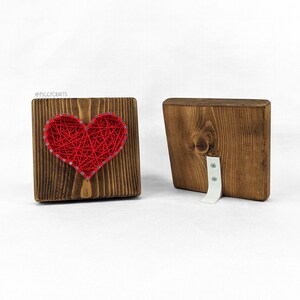 Mini Red Heart String Art Valentine's Day Wooden Decoration Love - Etsy