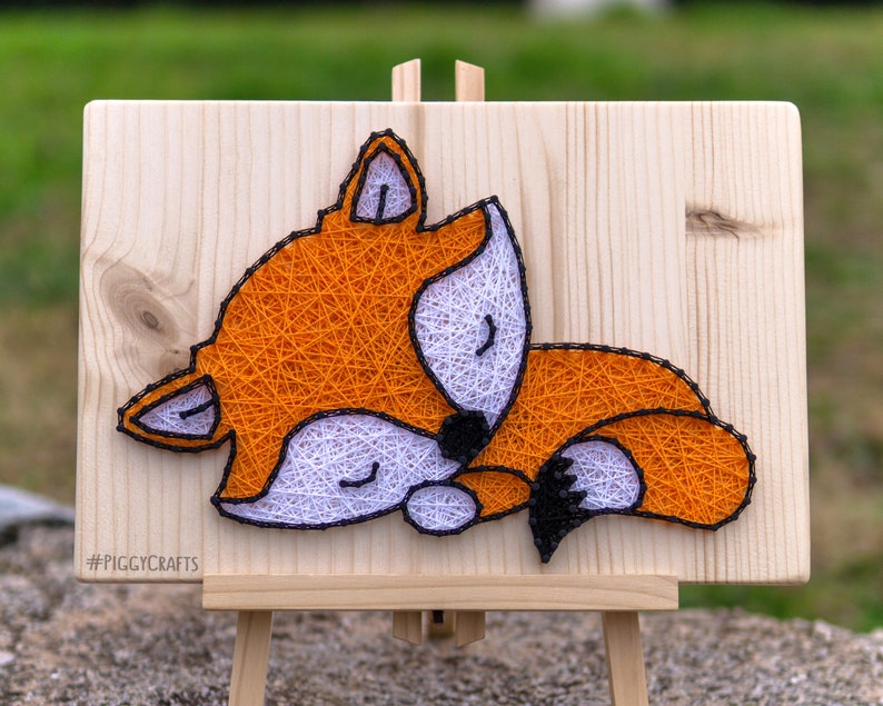Fox String Art Wildlife Inspired Woodland Animal Nursery - Etsy