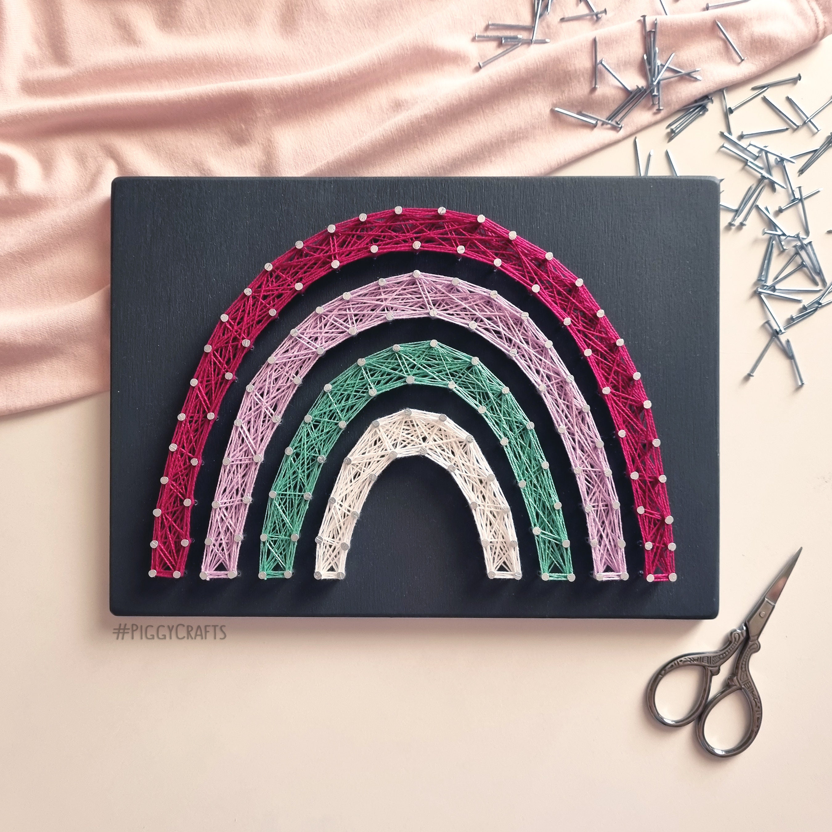 Modern Rainbow String Art Nursery Decor Kids Bedroom - Etsy