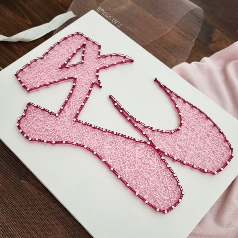Pointe Shoes Ballet Shoes Ballerina String Art Girl's Bedroom Nursery ...