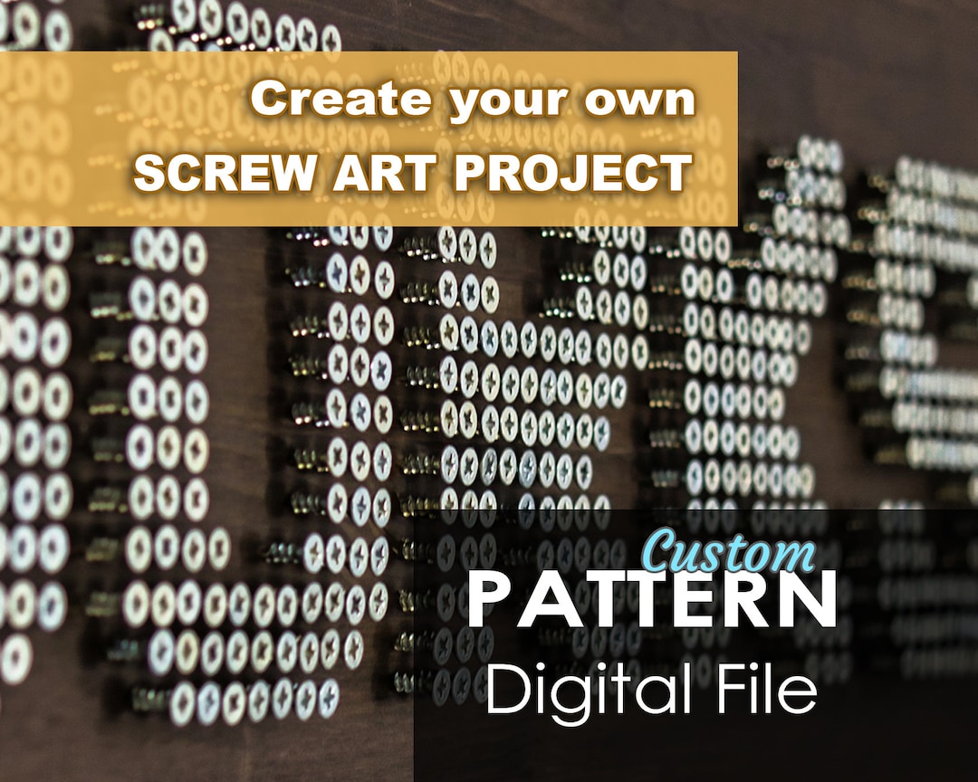 Custom Screw Art Pattern | Personalized Digital Design for DIY Screw ...