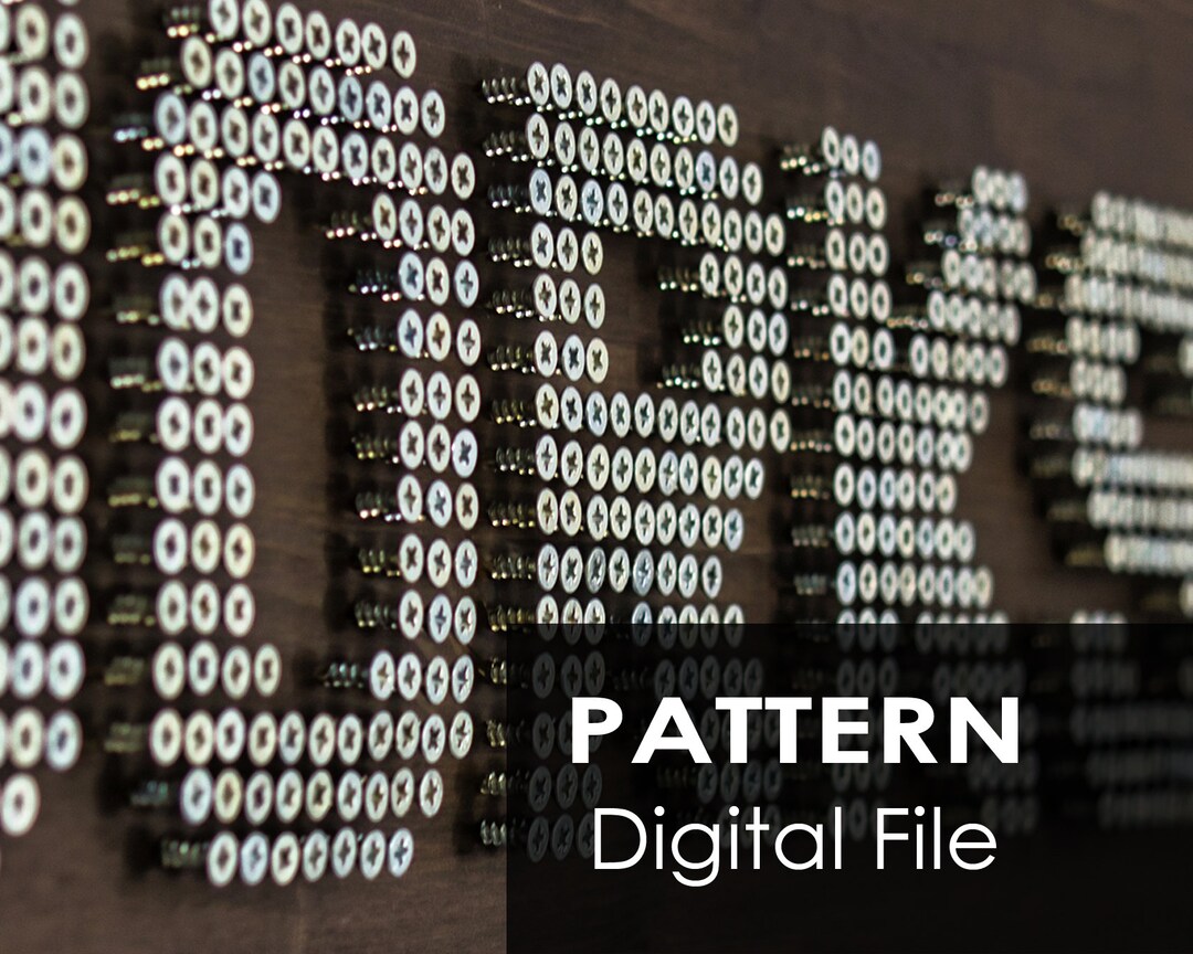 Digital Pattern: Workshop Screw Art Sign DIY Wall Decor PDF Printable ...