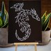 Polygon Dragon String Art Geometric Art Minimal Black - Etsy Canada