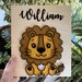 Cute Baby Lion Personalized Name Sign String Art Nursery Room Kids ...