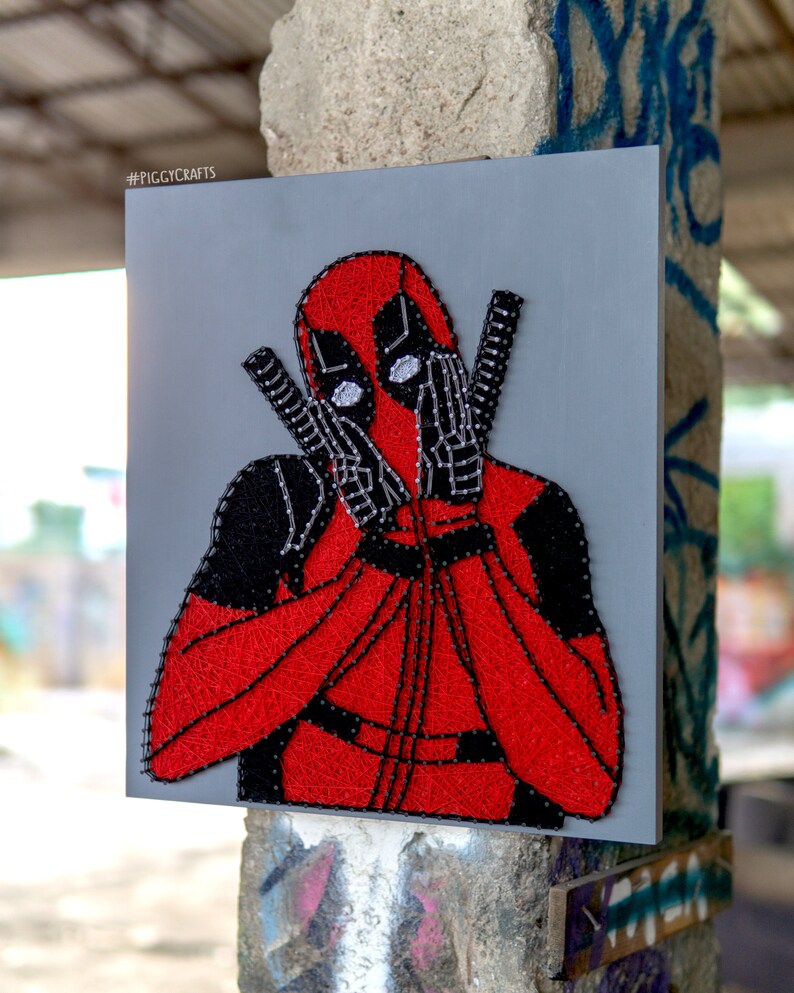 Deadpool String Art Marvel Comics Superhero | Etsy