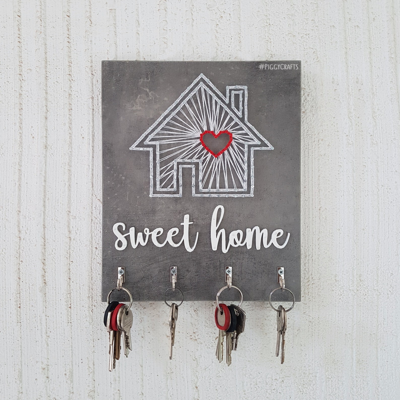 Sweet Home Key Holder String Art Entryway Decor Organizing Gifts - Etsy