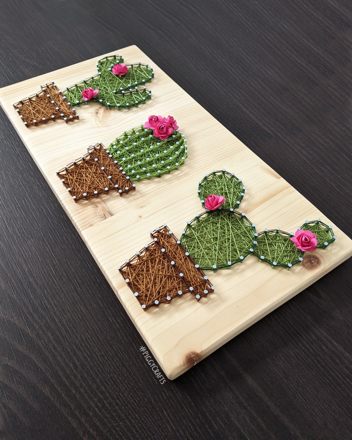 Cactus String Art Cacti Succulent Art Wall Decoration - Etsy