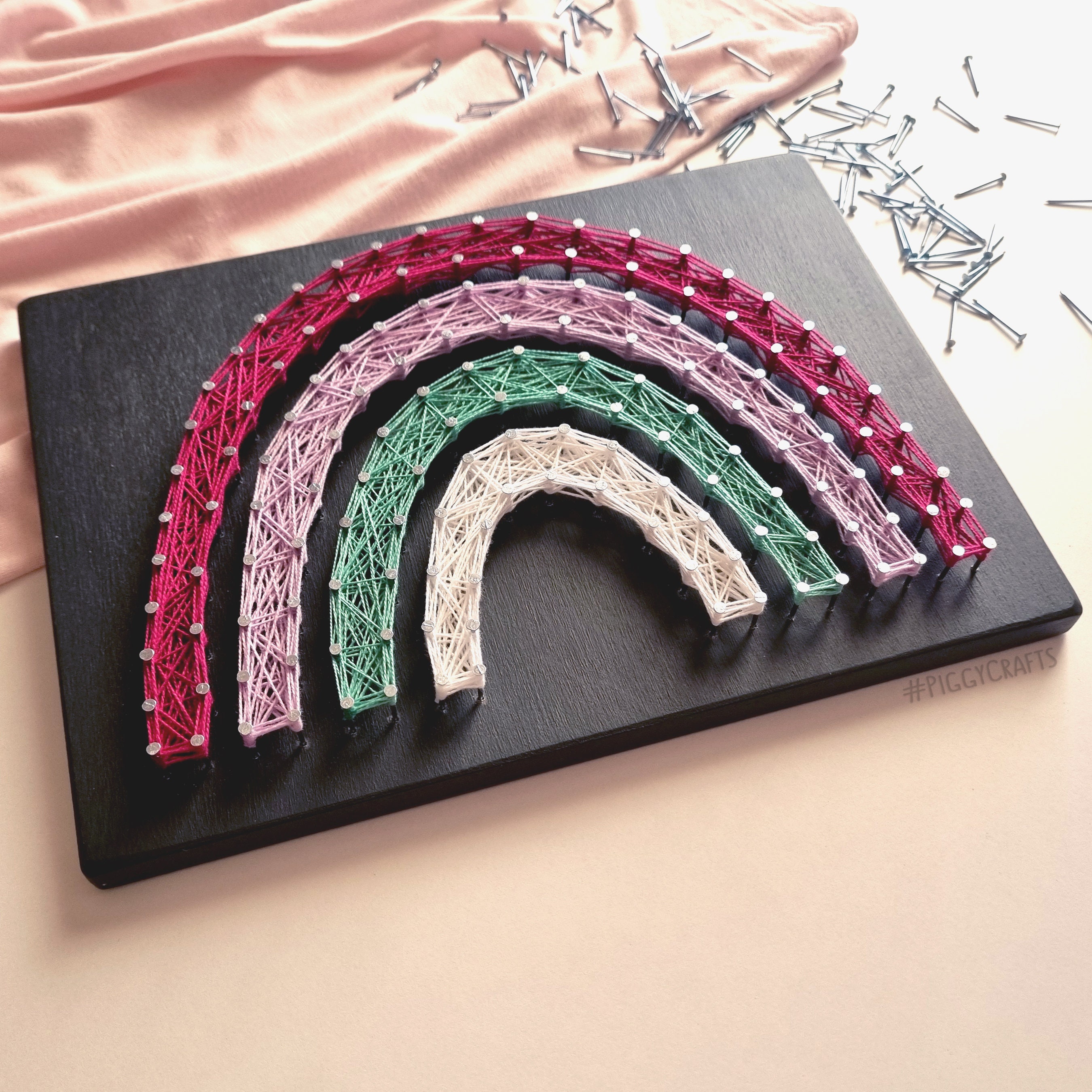 Modern Rainbow String Art Nursery Decor Kids Bedroom - Etsy