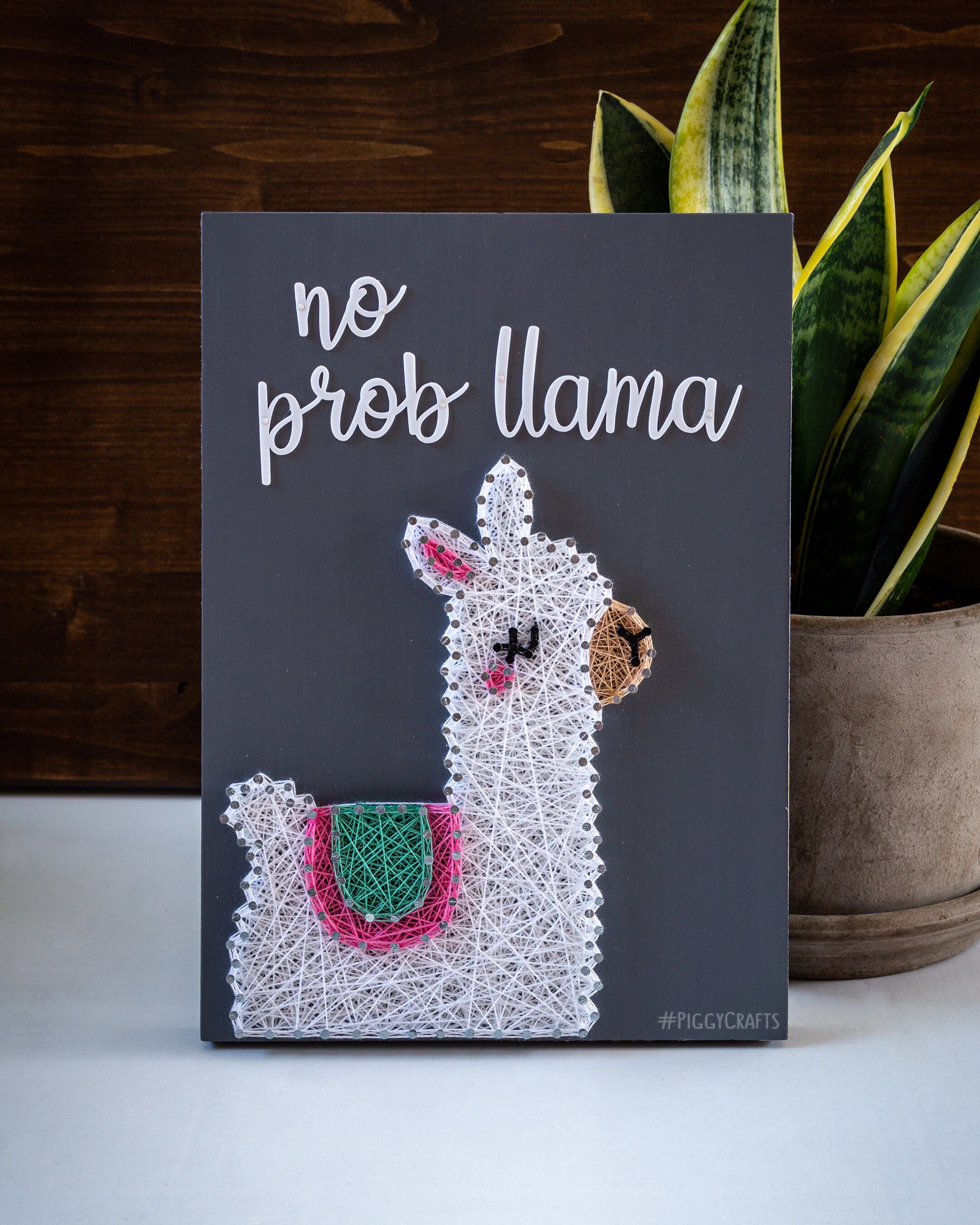 No Probllama String Art Llama No Problem Cute Art - Etsy