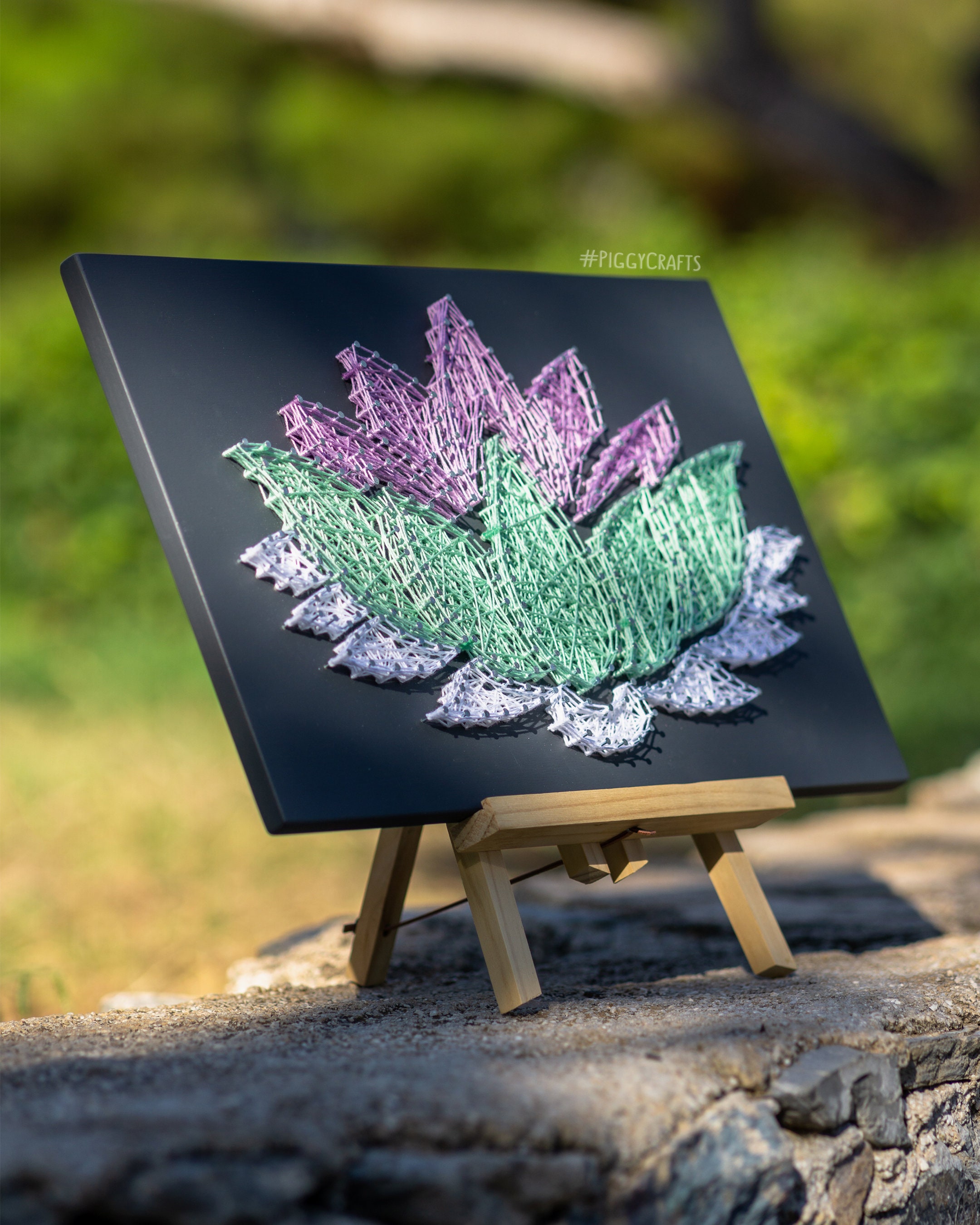 Lotus Flower String Art Yoga Studio Decor Meditation - Etsy