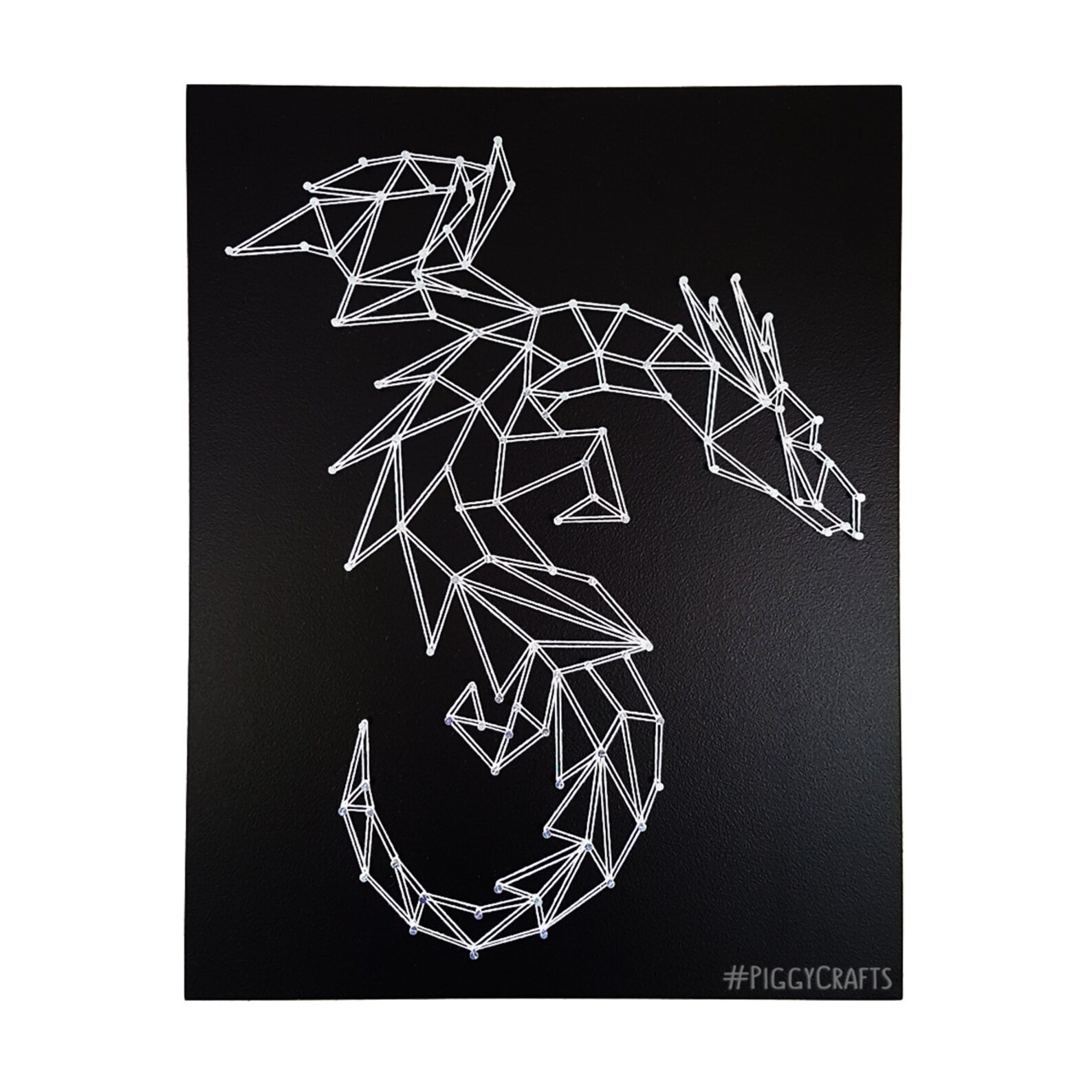 Polygon Dragon String Art Geometric Art Minimal Black - Etsy Canada