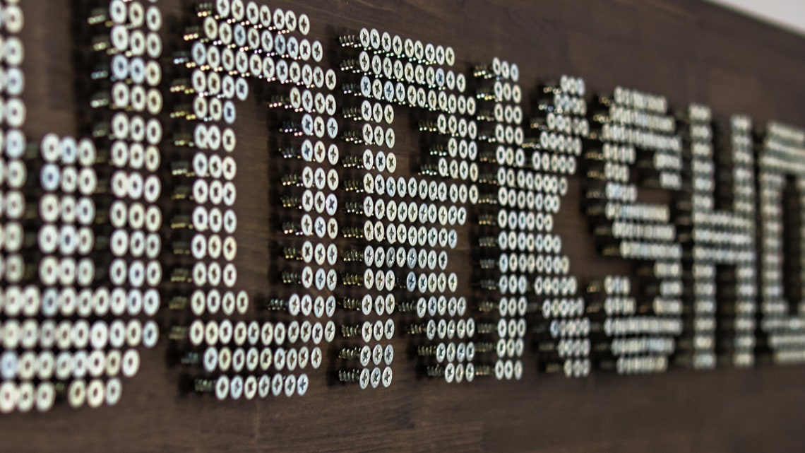 Digital Pattern: Workshop Screw Art Sign | DIY Wall Decor PDF ...