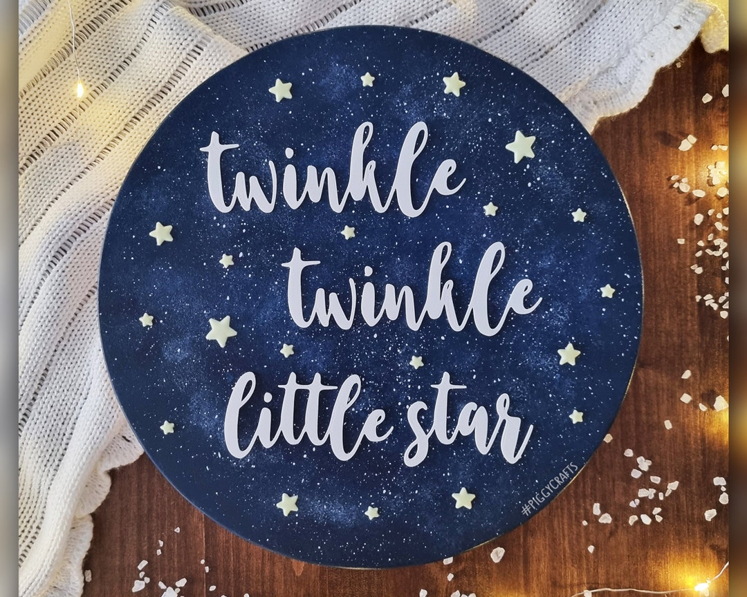 Twinkle Twinkle Little Star Nursery Room Baby Shower Gift Space Theme ...