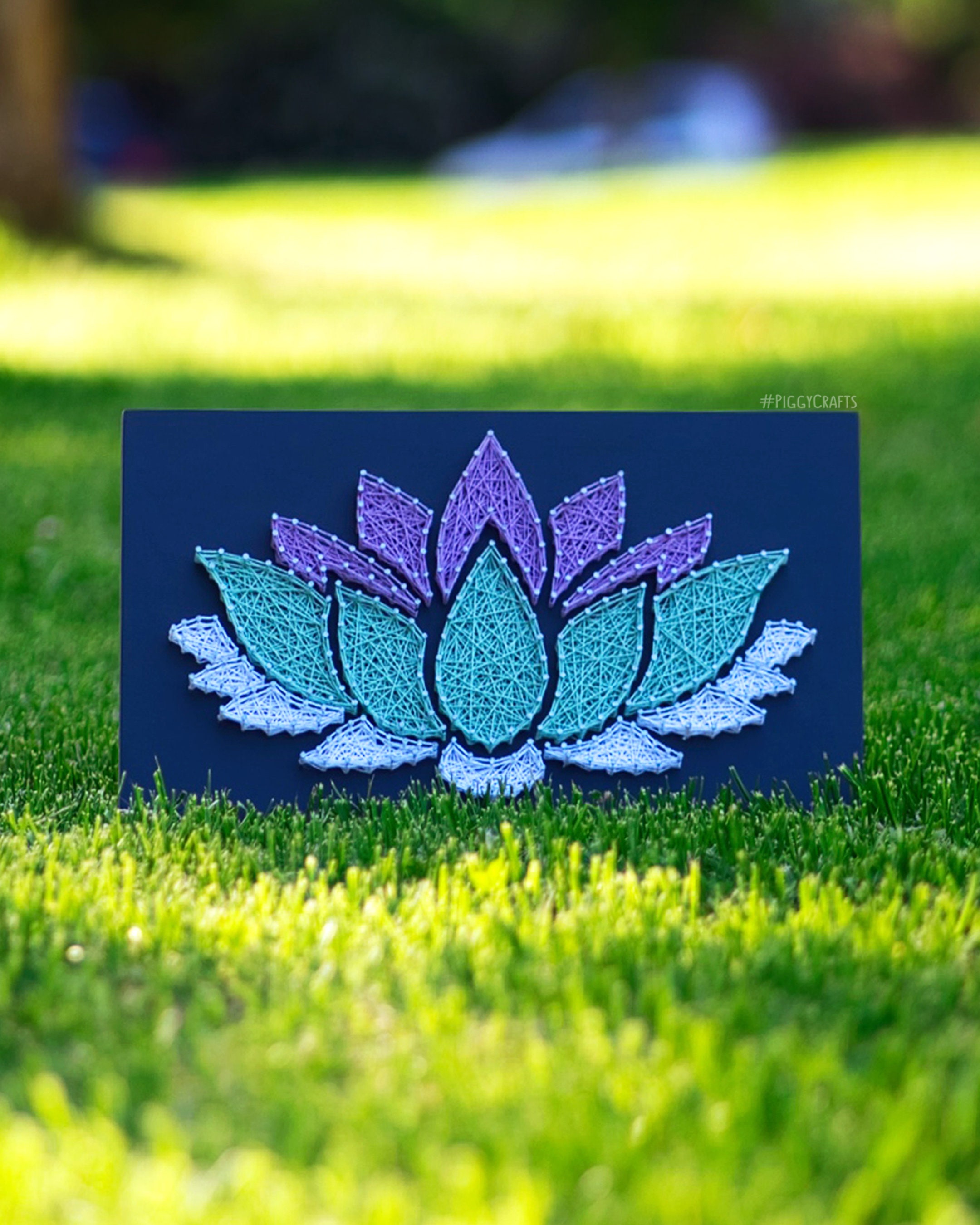 Lotus Flower String Art Yoga Studio Decor Meditation - Etsy