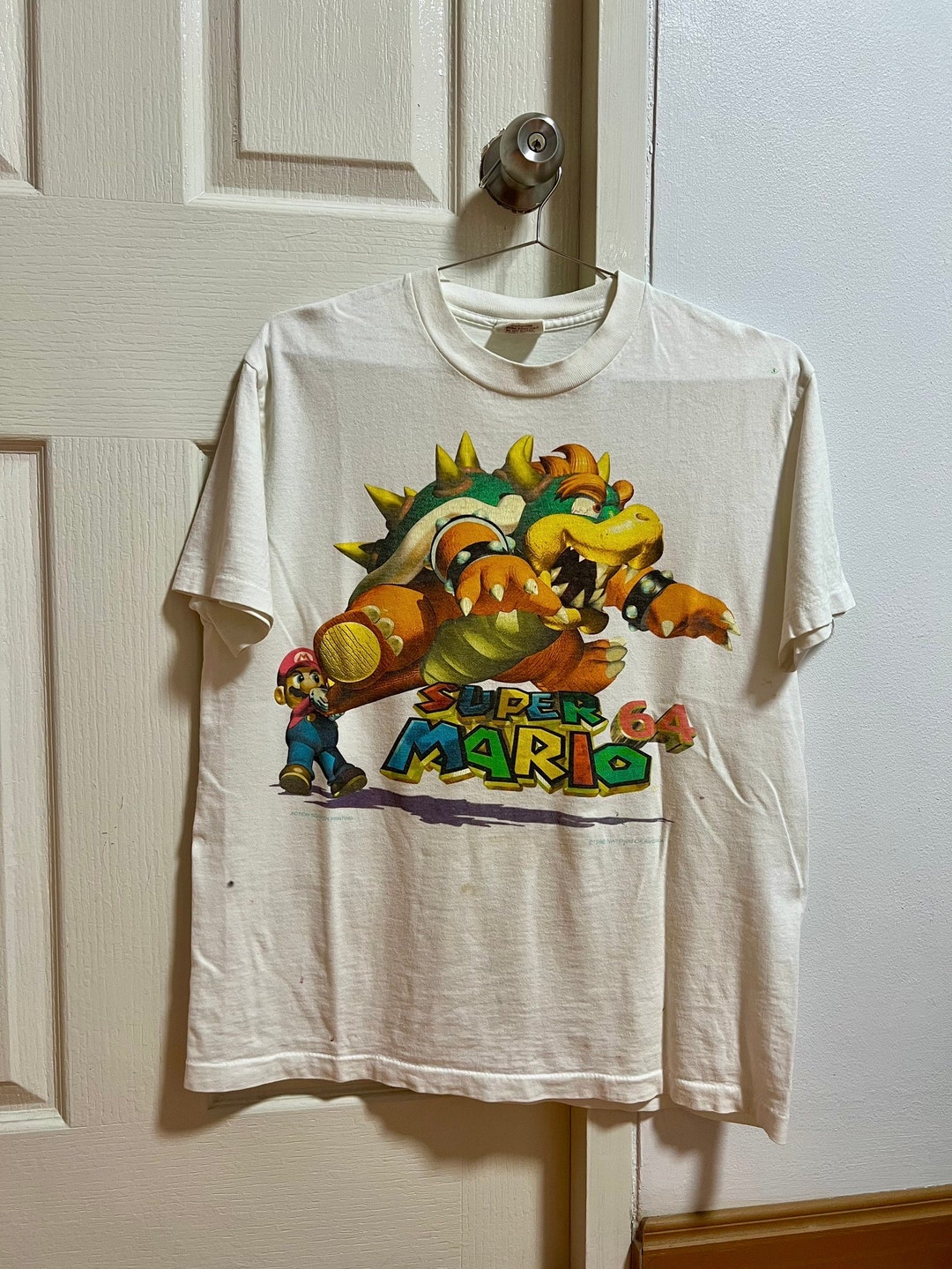 Vintage Super Mario 64 Swinging Bowser Nintendo 90s T-shirt Super Very ...