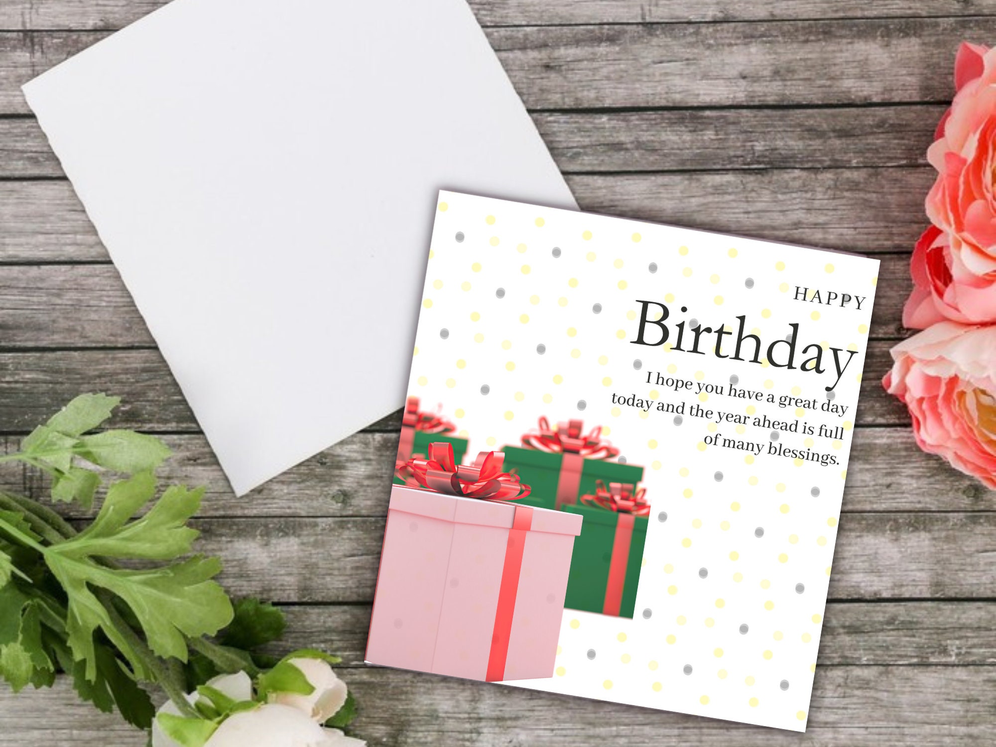 Editable Birthday Greeting Card Template Editable Minimalist Birthday ...
