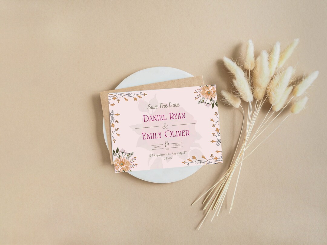 Editable Save the Date Template, Save the Date Card, Printable Save the ...