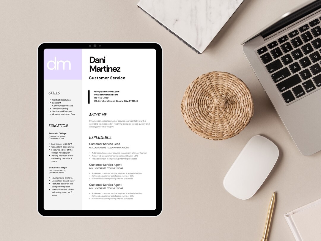 Modern Resume CV With Cover Letter Template CV Template Professional ...