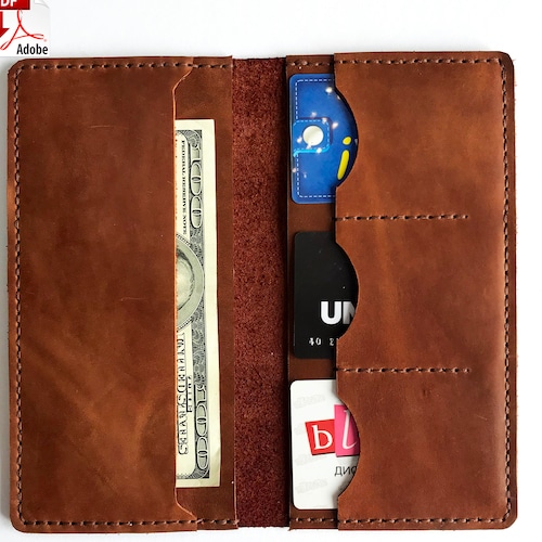 Pdf Long Wallet Leather / Template Wallet / Long Wallet Pdf / - Etsy