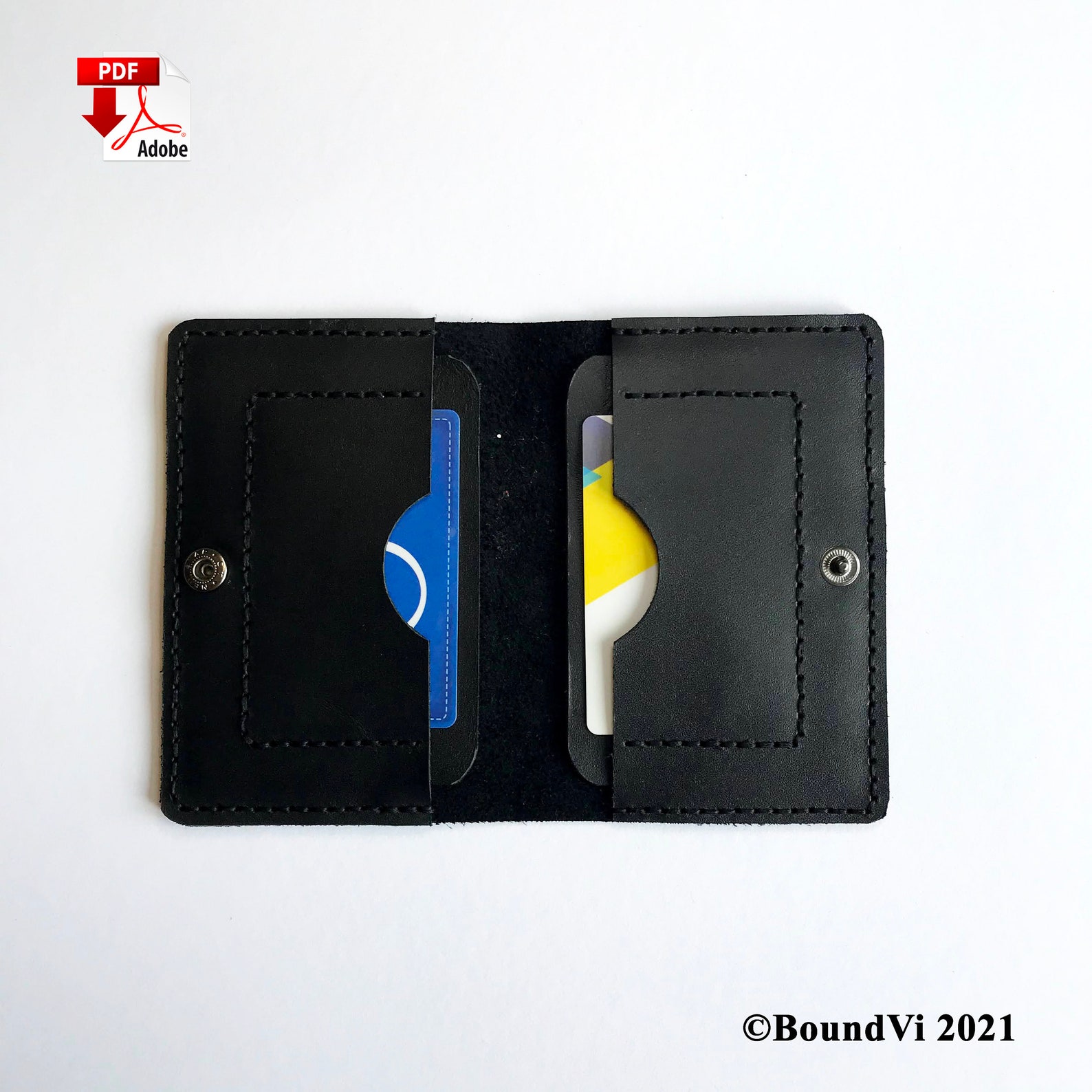 PDF Wallet Leather, Leather Pattern, Template Wallet, Travel Wallet PDF ...