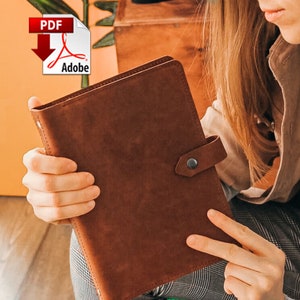 Template leather notebook Leather Notebook A5 Pattern PDF | Etsy
