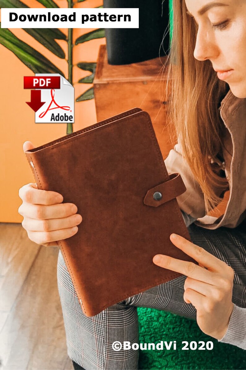 Template leather notebook Leather Notebook A5 Pattern PDF | Etsy