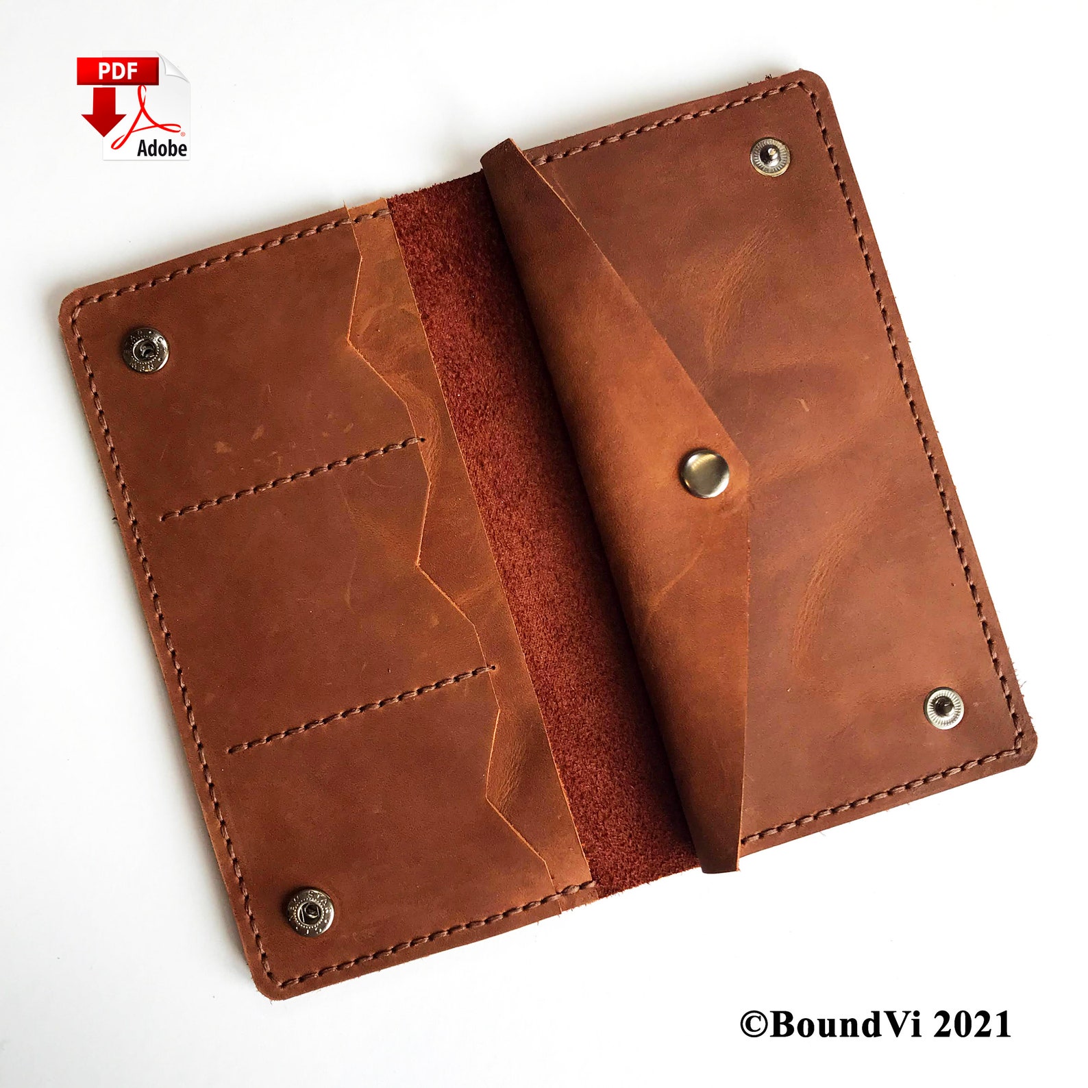 PDF Long Wallet Leather, Long Wallet PDF, Pattern Bifold, Man Wallet ...