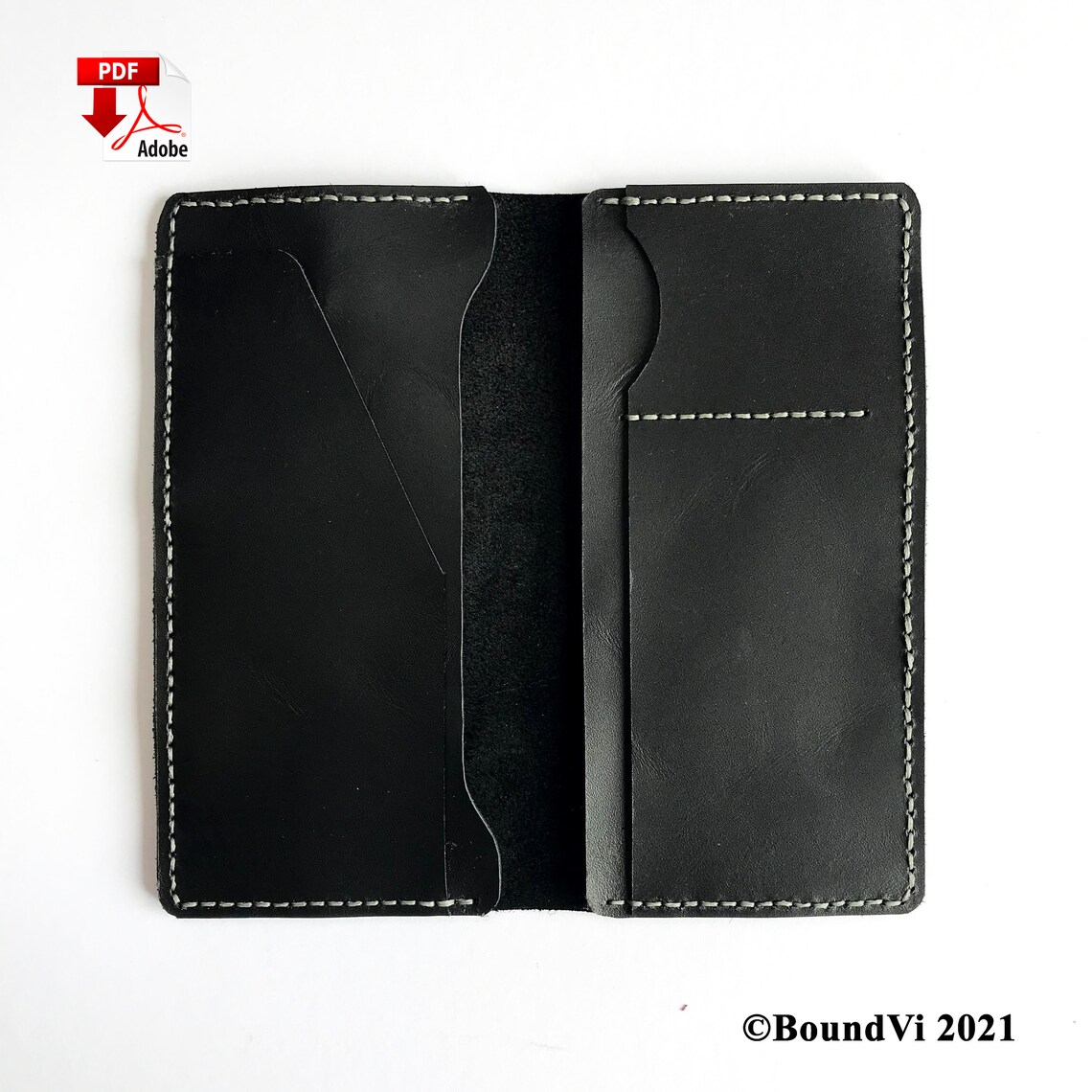PDF Long Wallet Leather, Long Wallet PDF, Template Wallet, Pattern ...