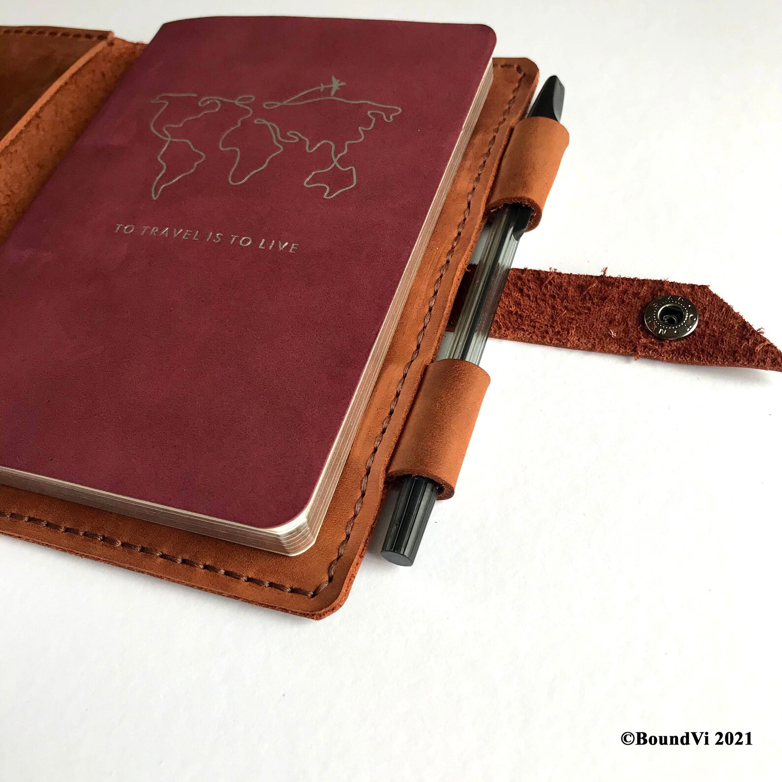 Template Leather Notebook, Travelbook PDF, Leather Notebook A6 Pattern ...