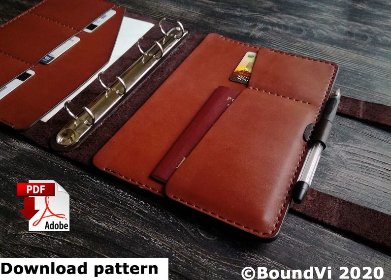 Template leather notebook Leather Notebook A5 Pattern PDF | Etsy