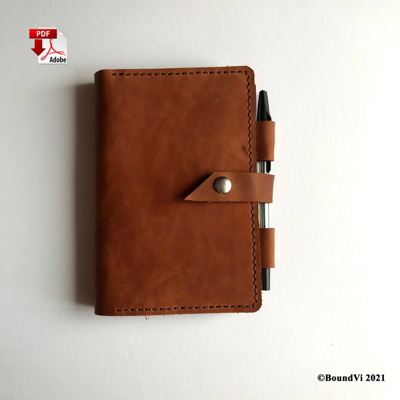 Template Leather Notebook, Travelbook PDF, Leather Notebook A6 Pattern ...