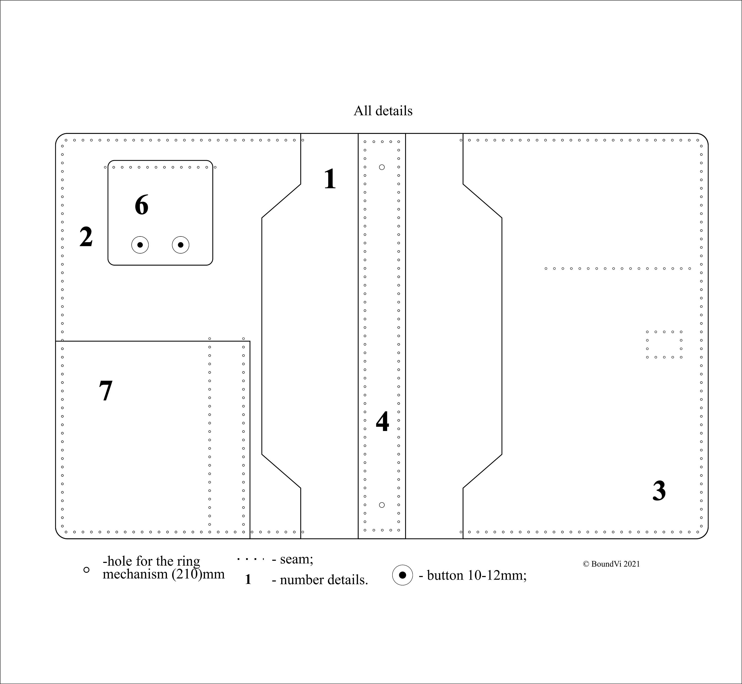 Template Leather Notebook, Leather Notebook A5 Pattern, PDF Pattern ...