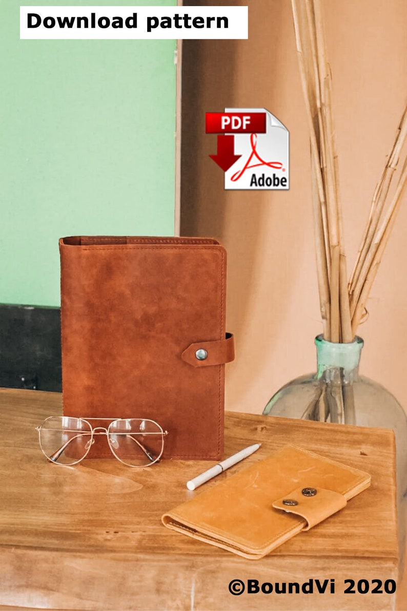 Template leather notebook Leather Notebook A5 Pattern PDF | Etsy