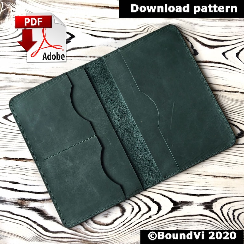 Document holder pattern / PDF wallet leather / card holder | Etsy