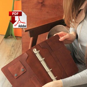 Template leather notebook Leather Notebook A5 Pattern PDF | Etsy