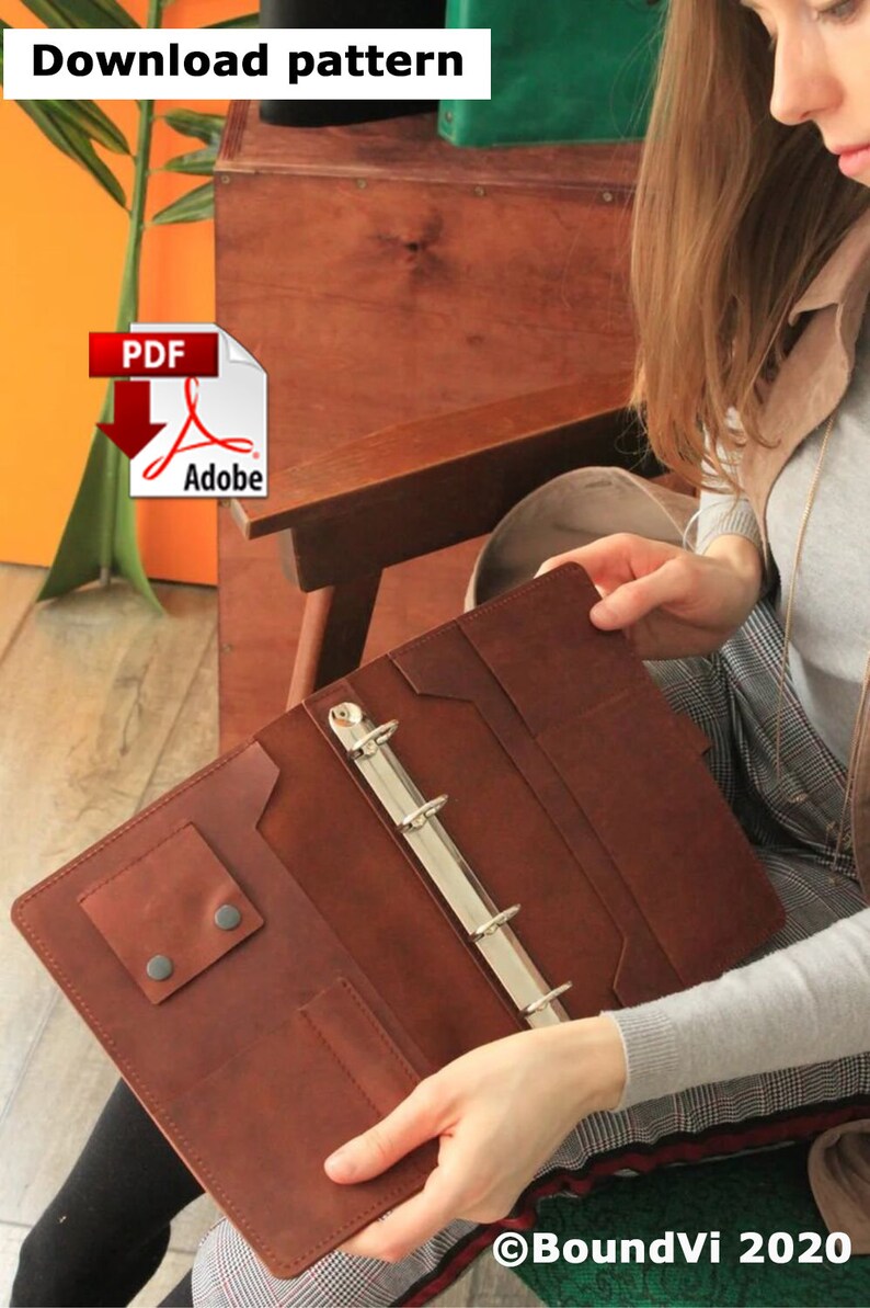 Template leather notebook Leather Notebook A5 Pattern PDF | Etsy