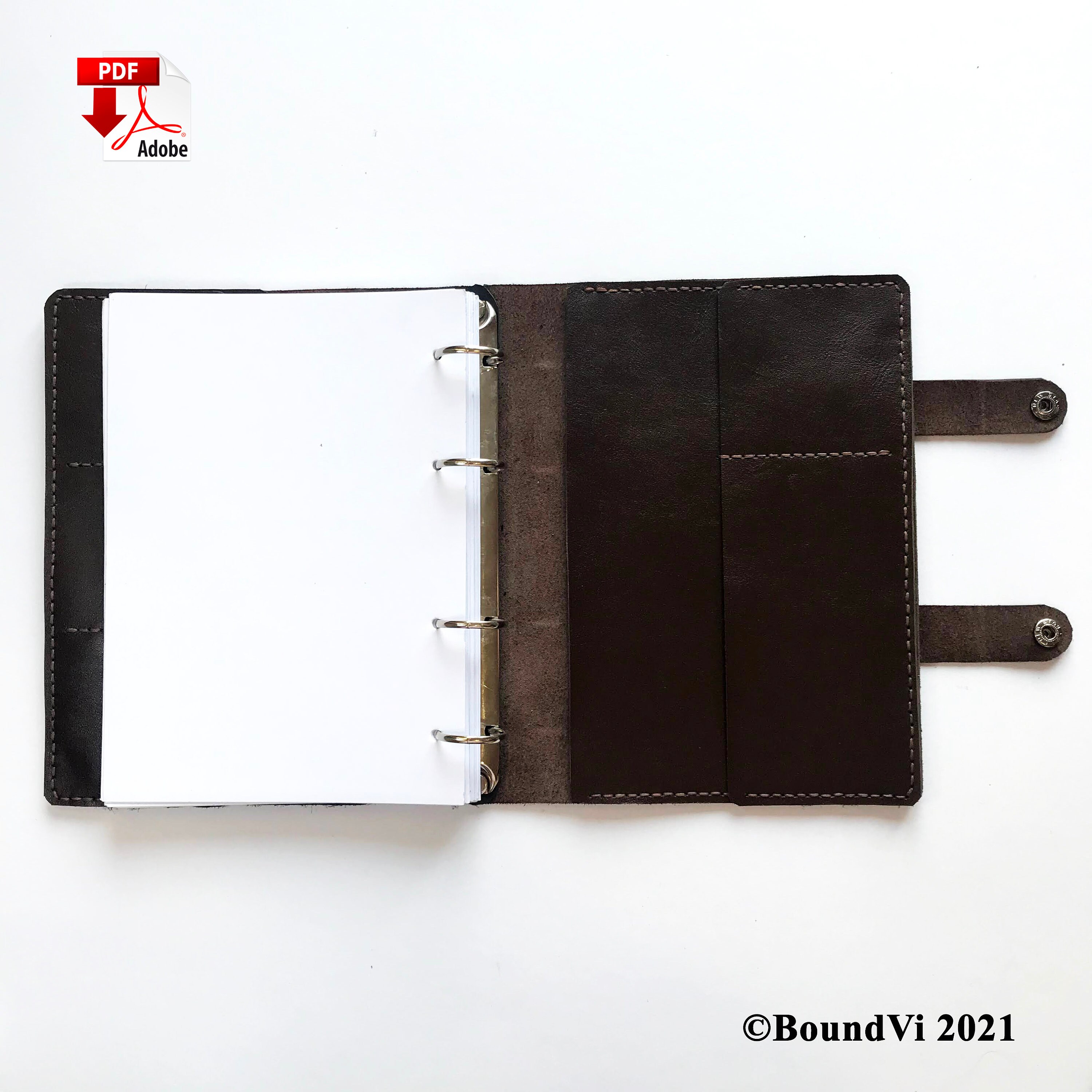 Template Leather Notebook Leather Notebook A5 Pattern PDF - Etsy