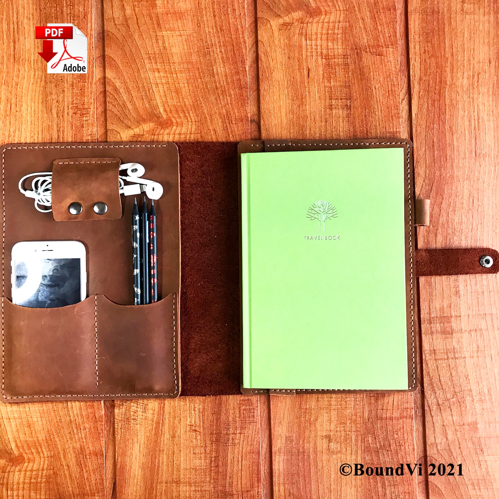 Leather Notebook A5 Pattern PDF Pattern Template Leather - Etsy